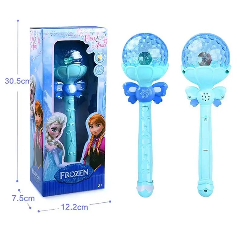 ⚡Disney Frozen Elsa Princess Cartoon Magic Stick Fairy Wand Electric ...