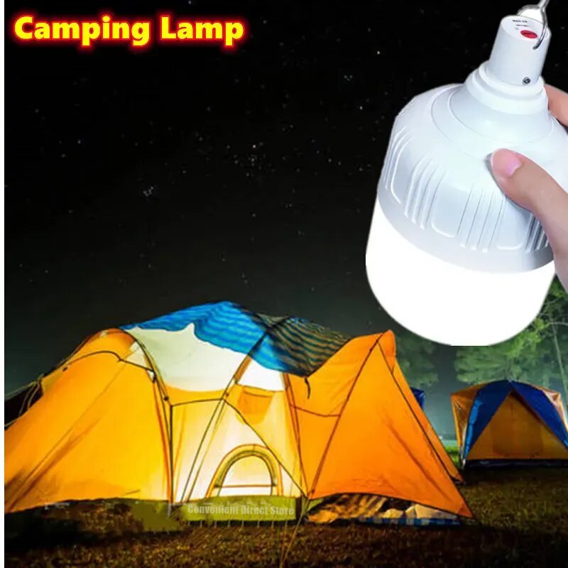 Portable Camping Lights USB Rechargeable LED Emergency Lamp Bulb ...