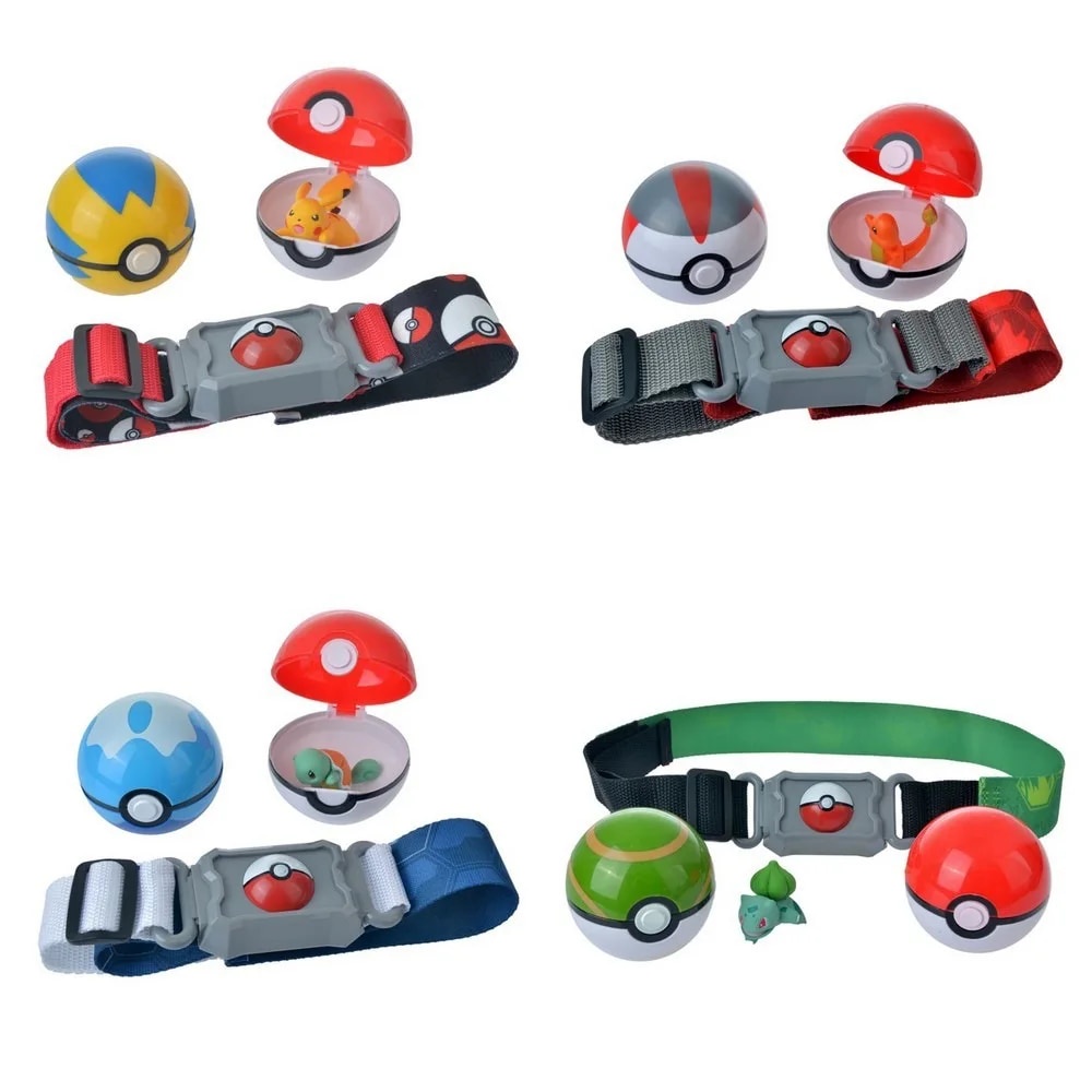 5 Styles TOMY Pokemon Elf Ball Belt Pikachu Pokeball Pocket Monster ...