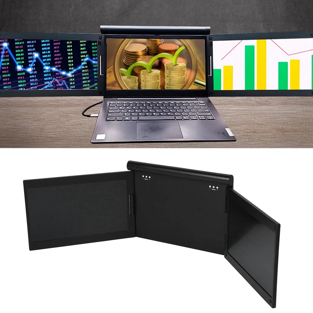 ☄13.3 Inch Laptop Dual Extender Screen IPS Full View 1920x1080 HD ...