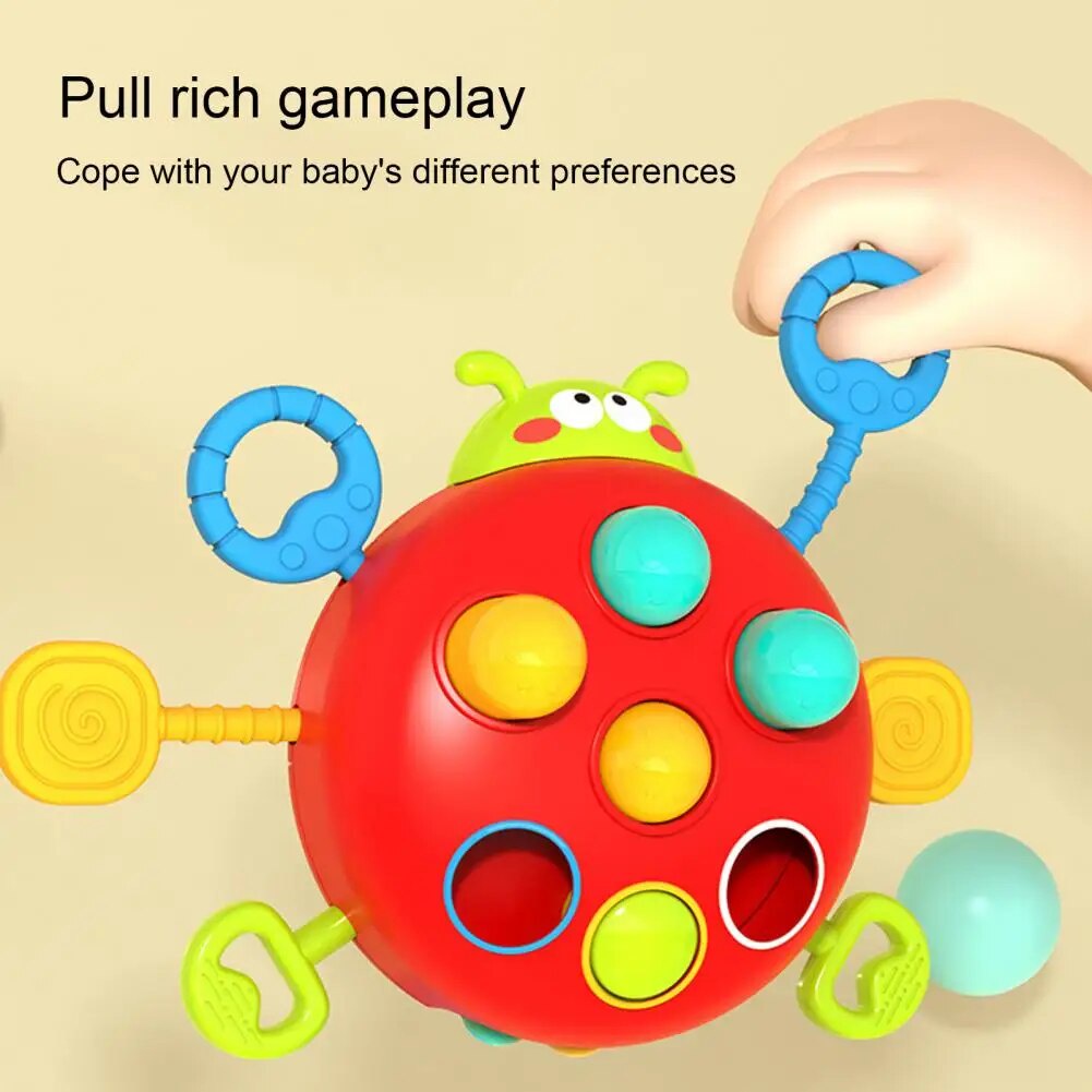 Baby Montessori Toy Engage Baby's Senses with Vibrant Pull-string Toys ...