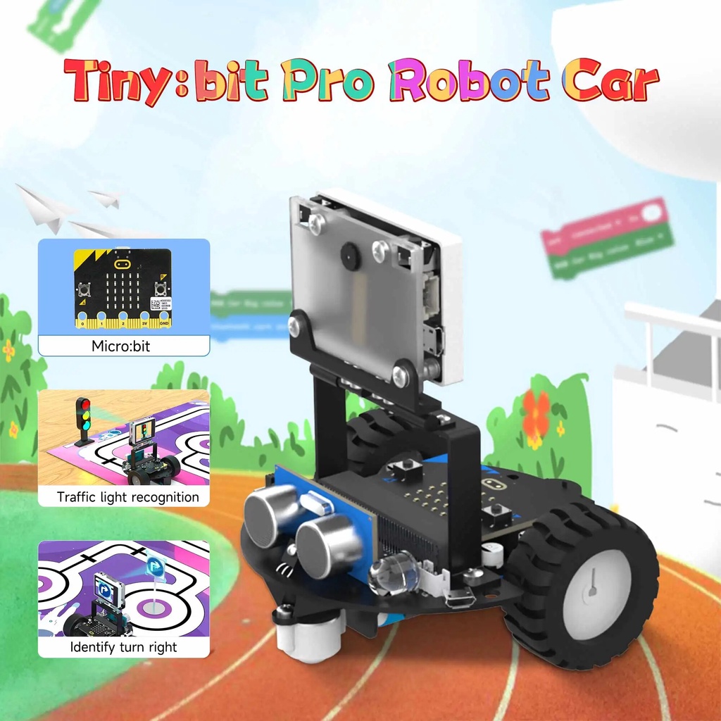 ≈Microbit V2 Mini Smart Robot Car AI Visual Recognition Automatic Driving With K210 Module Progr ...