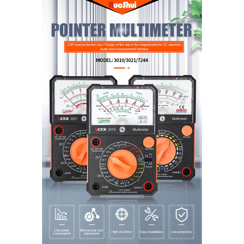 Victor 3010 Analog Multimetro Pointer Multimeter Universal High ...