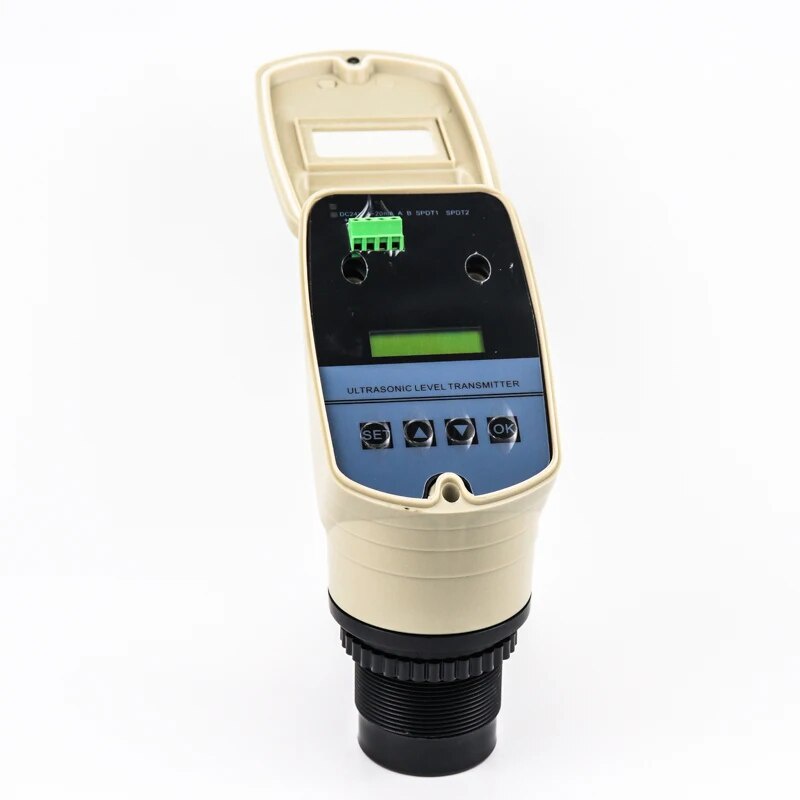 ♡4-20ma RS485 long range ultrasonic level sensor meter water tank ...