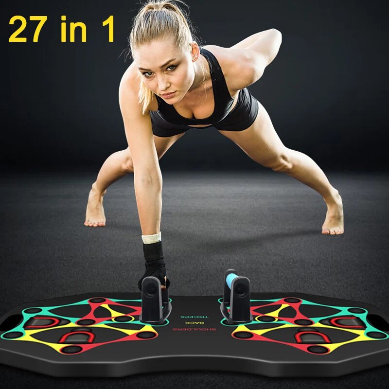 27 in 1 Muscle Training Push Up Board Push-up Stands System Fitness ...