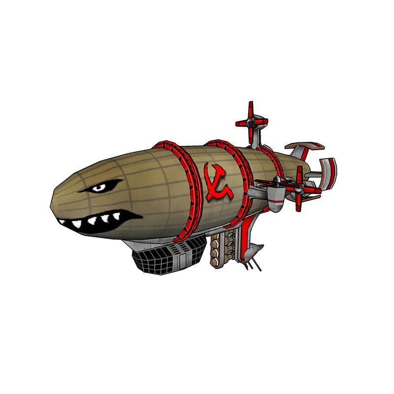 ۩Command And Conquer Red Alert Kirov Airship 3D Stereo Paper Model DIY ...