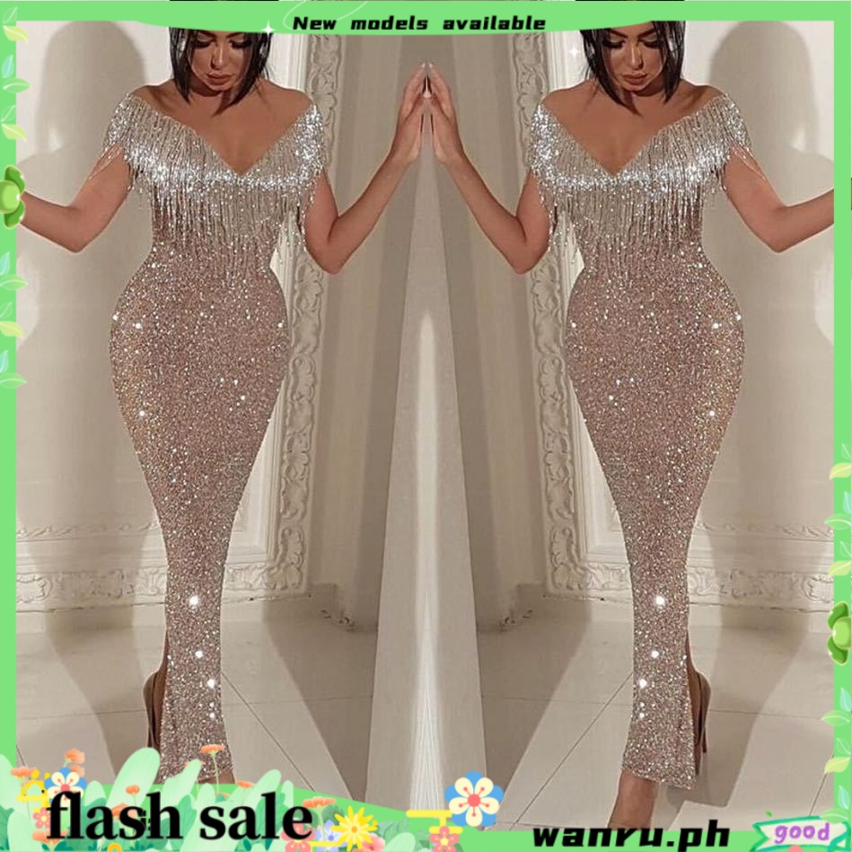 YXL 2023 Sparkly Sequin Prom Dresses for Women Mermaid Long Party Gowns Spaghetti Straps Glitter ...