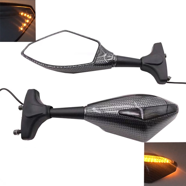 Motorcycle Mirror Scooter Rearview Mirrors Back Side Convex Mirror For ...