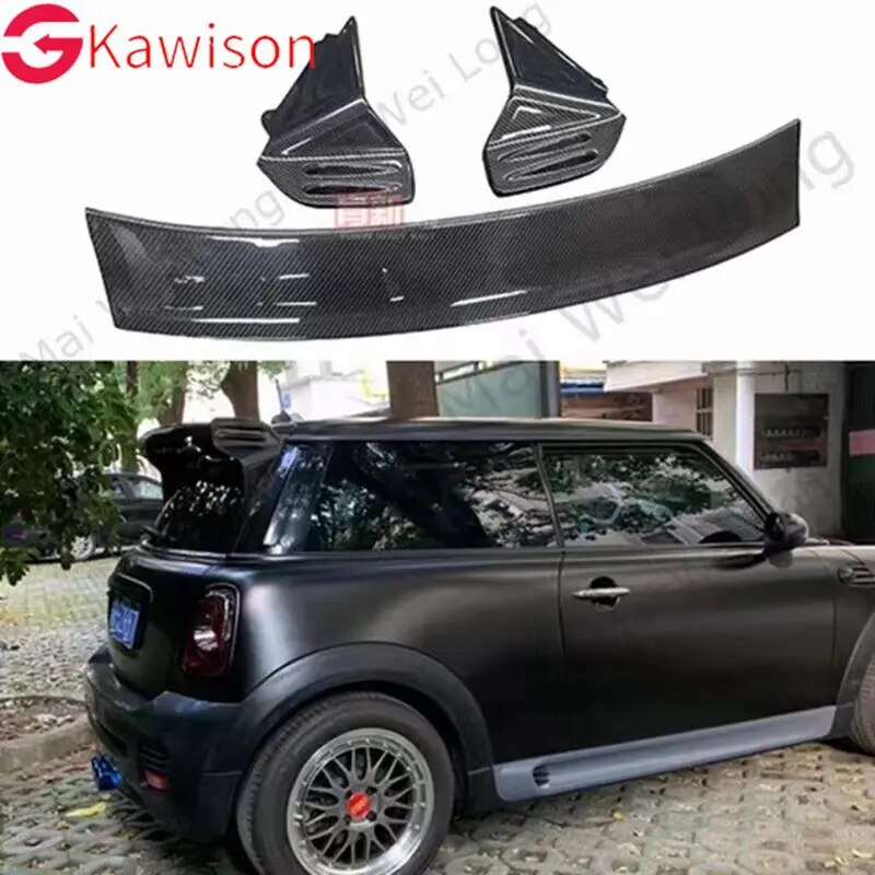 R56 JCW style Carbon Fiber Roof Spoiler For Mini Cooper Ver.2.11/2.12 ...