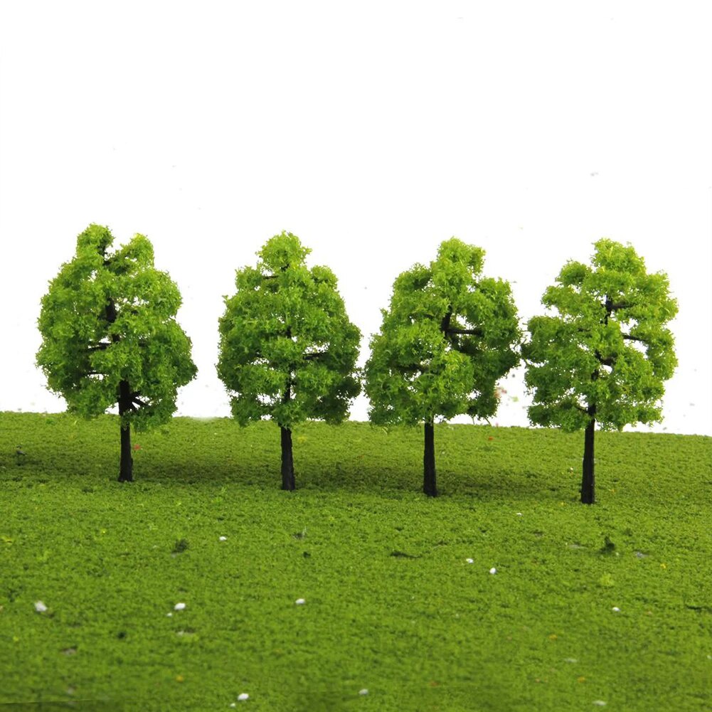 20pcs 9/5cm Mini Model Trees For Train Layout Railway Railroad Diorama ...