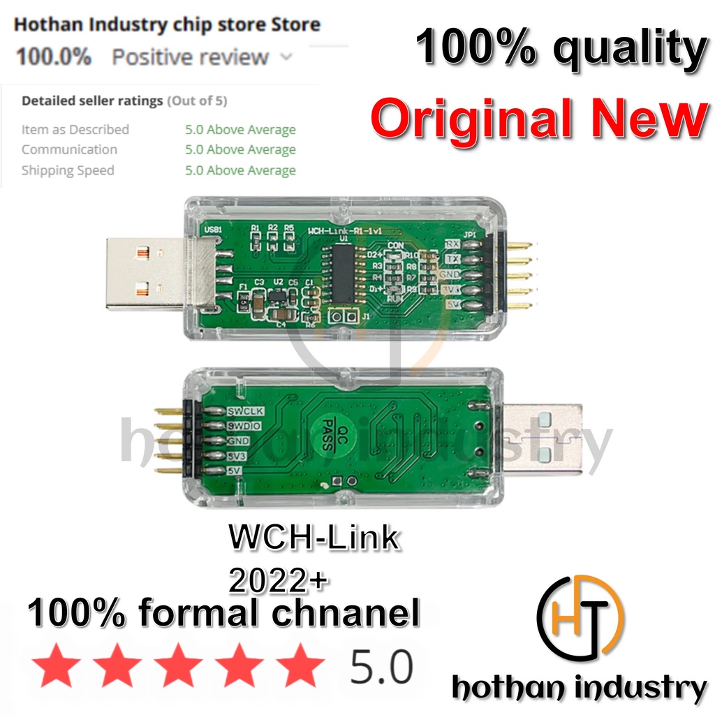 100% NEW WCH-Link Download Debugger Risc-v Framework Mcu Online Debugging Swd Interface Chip ...