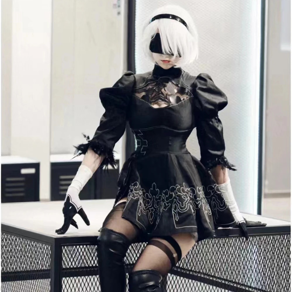 Game Nier Automata Cosplay Costume Yorha 2B 9S Outfit Suit Women MEN ...
