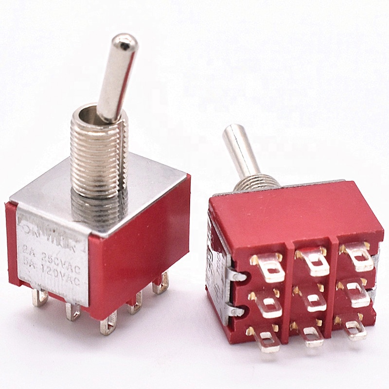 Made in China On-Off-On Switch 3 Position Momentary Toggle Switch 9 Pin ...