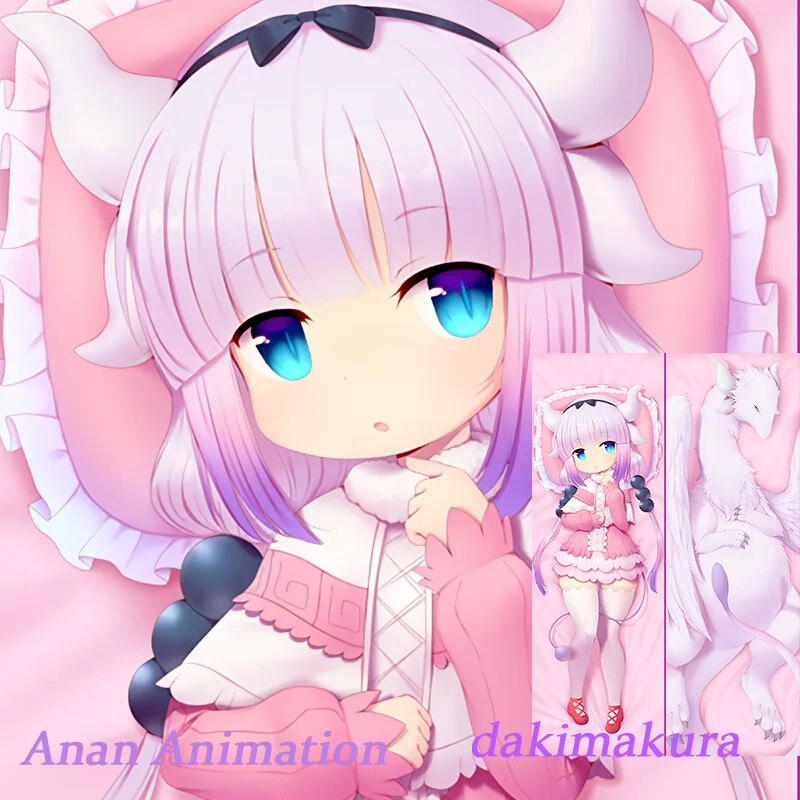 59h Dakimakura Anime Kanna Kamui Double Sided Print Life Size Body Pillow Cover Jzu Shopee