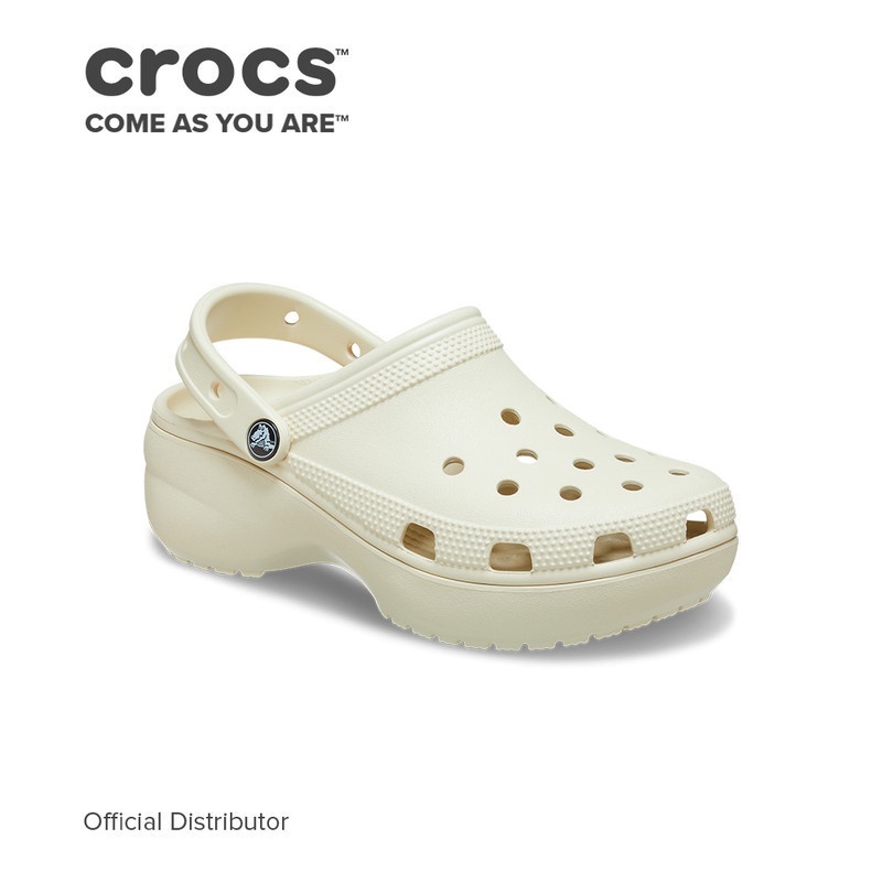 Crocs Women's Classic Platform Clog in Bone | Shopee Philippines