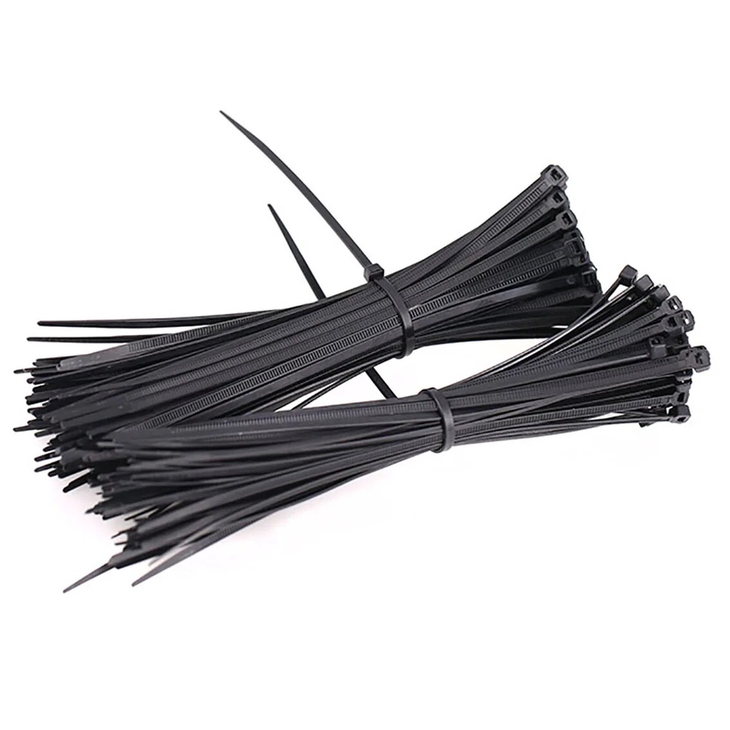 50Pcs Black Nylon Cable Ties Plastic Self-locking Cable Zipper Buckle ...