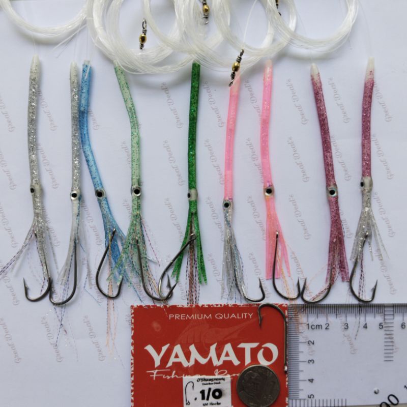 Solohan o Pahilang Pusit | Silicon hose | Hook size, YAMATO 1/0 | 1PCS ...