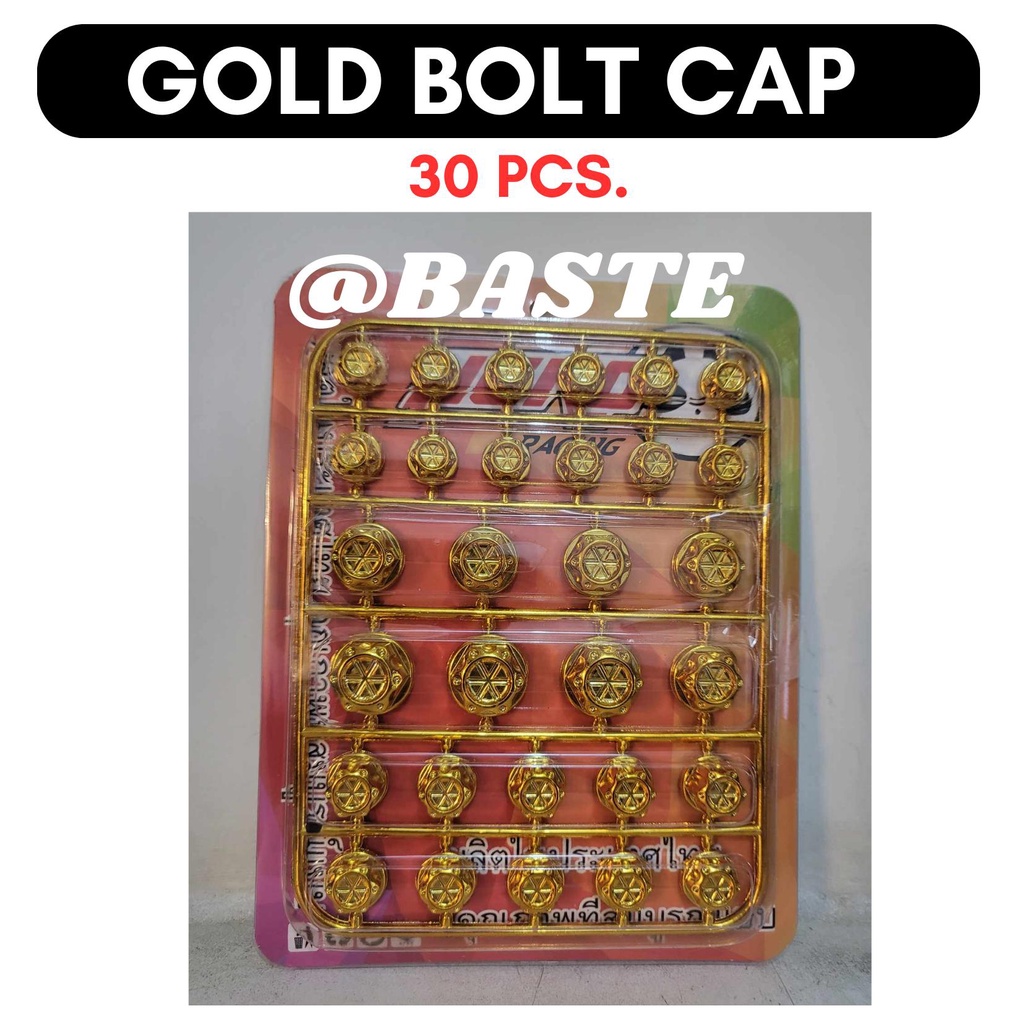 Original Gold Bolt Cap for Tvs Dazz 30 pcs. / Crew Nut Screw Cover ...