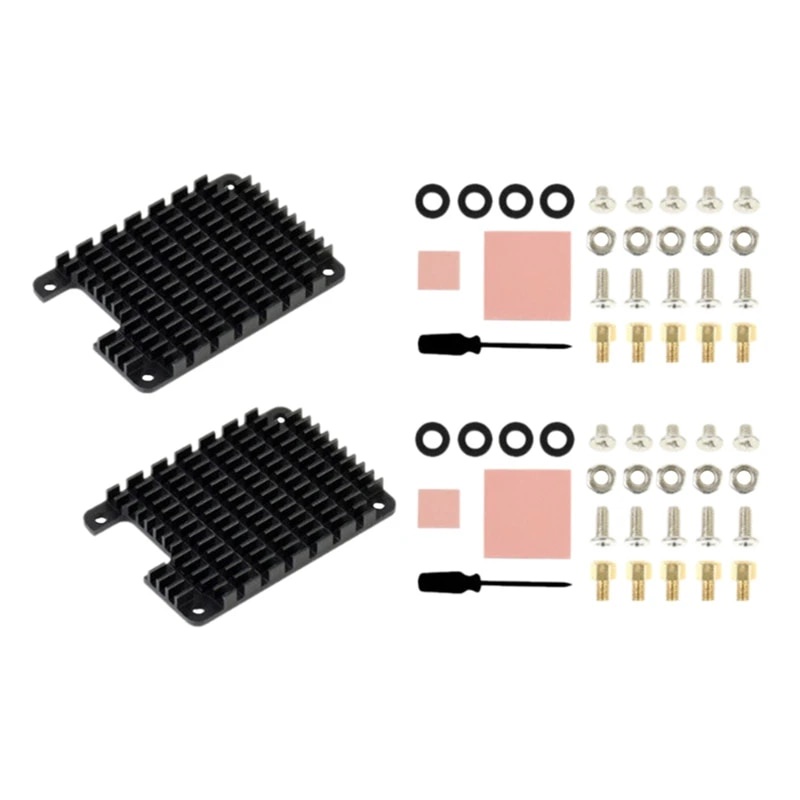 2 Sets Heatsink Aluminium Radiator Cooling Fin For Raspberry Pi CM4 ...