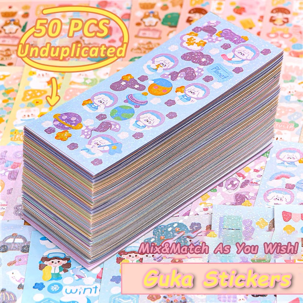 50PCS Cute Stickers Cartoon Stickers Guka Stickers Handbook DIY ...