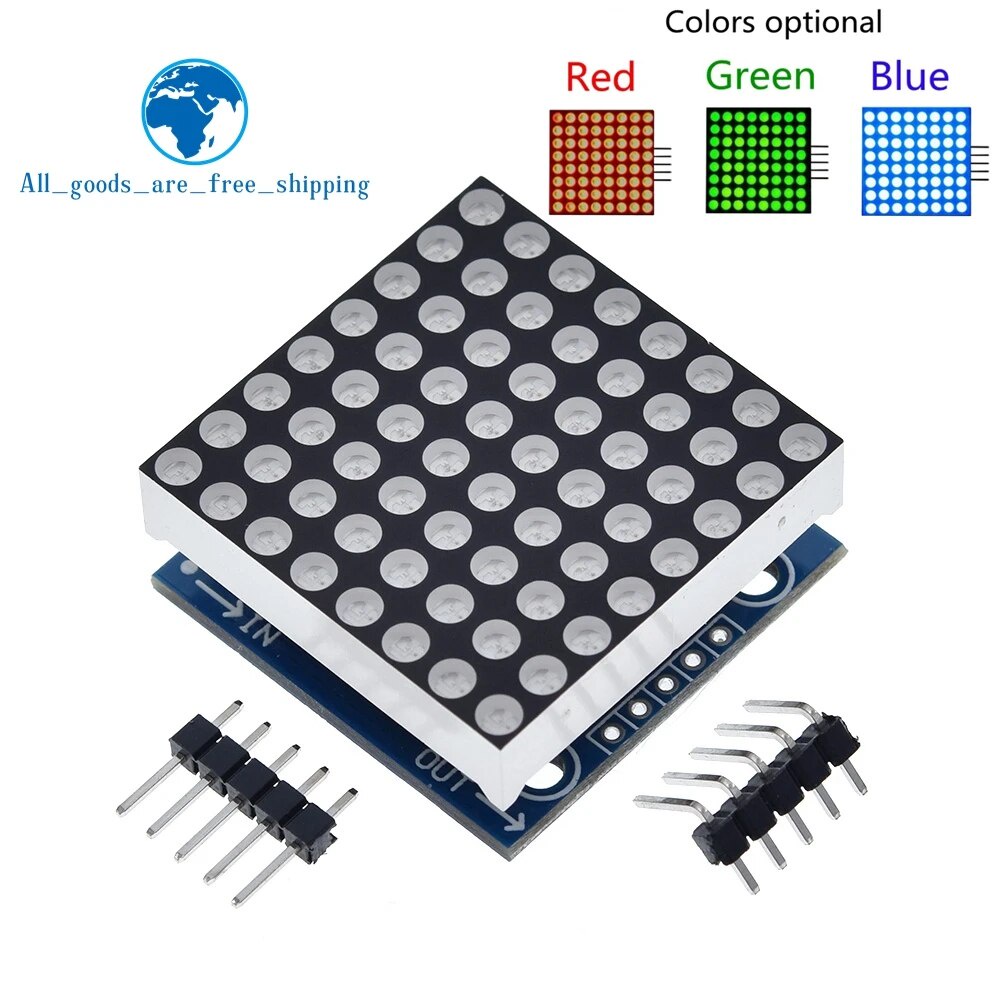 TZT MAX7219 dot matrix module microcontroller module display module finished goods , Can be tog ...