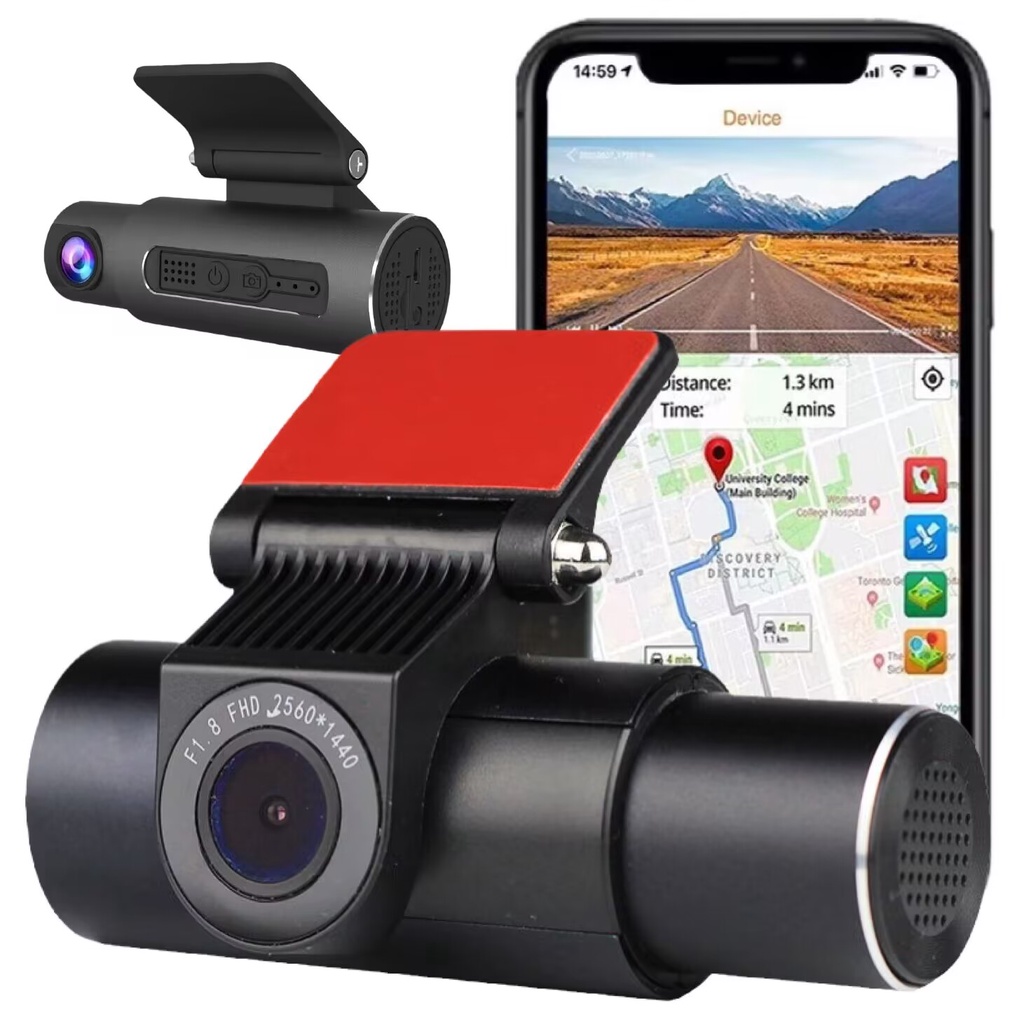Hot Sale 2K Dashcam WiFi 3 Way Car Camera dvr Optional GPS front and ...