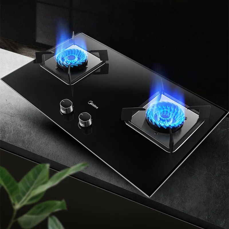 Gas Stove 2 Burner Midea Gas Kitchen Countertops Natural Gas LPG Gas ...