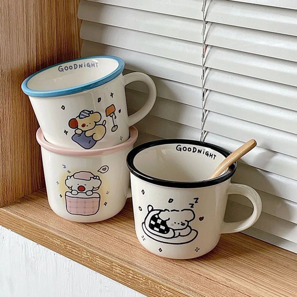 Cartoon Dog Ceramic Mug Cartoon Coffee Cup Party Beer Juice Cup ...