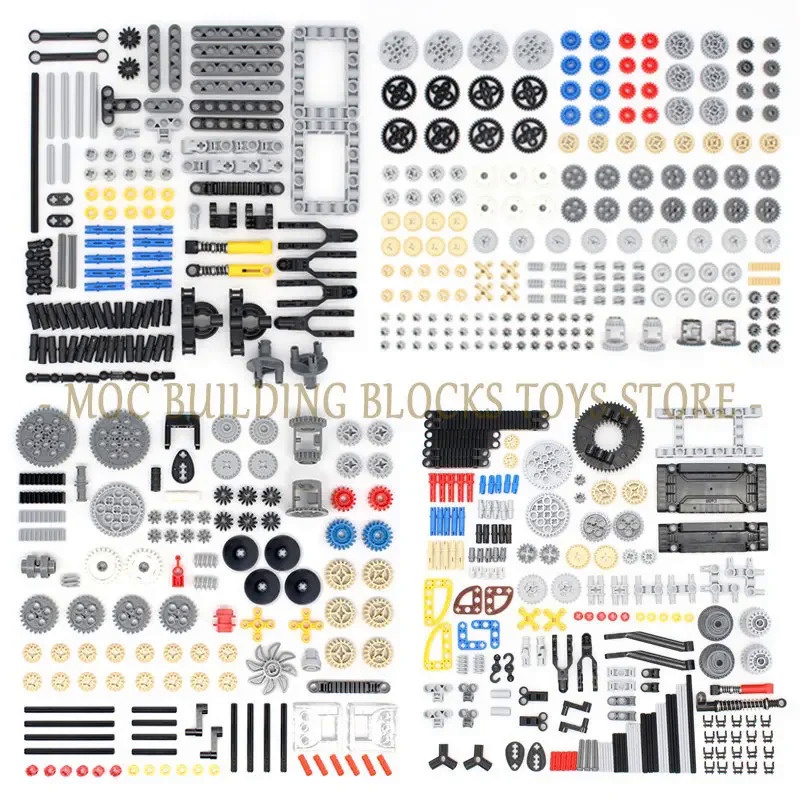 High-Tech Technical Parts Pin Beam Liftarm Axle Connector Panel Gear ...