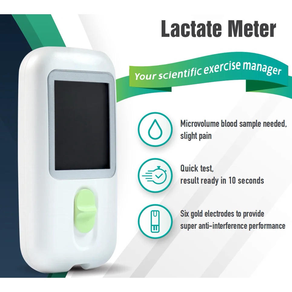 Portable POCT Glucote and Lactate Analyzer Testing Meter Lactic Acid ...