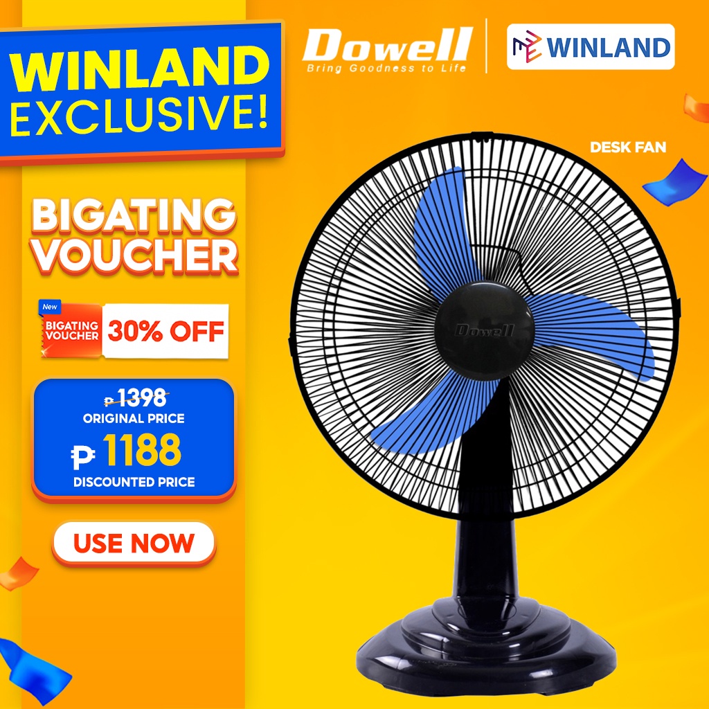 Dowell by Winland 16 Inch Desk Fan Ground Electric Fan TF3-218AS(DARK ...