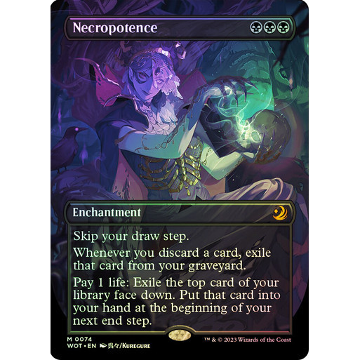 Pr0xy Card - Necropotence #74 (Anime Borderless Foil) | Wilds of ...