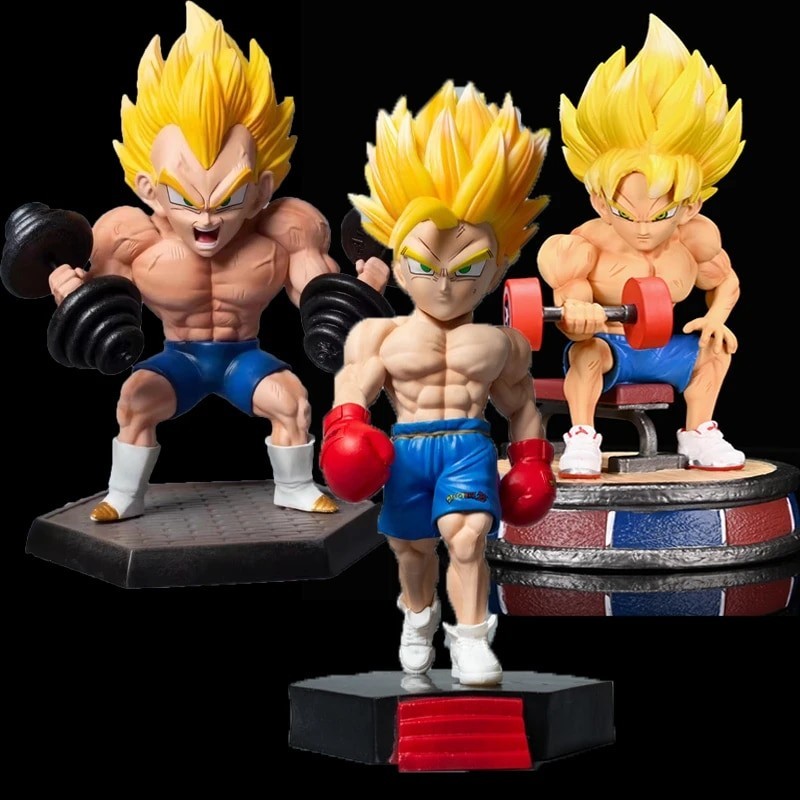 Dragon Ball Z Vegeta Son Gohan Goku Fitness Figure DBZ Muscle Man Model ...