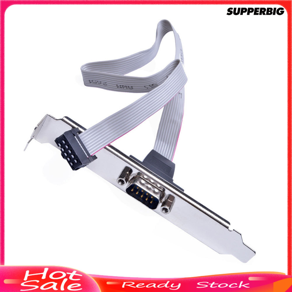 40cm Motherboard RS232 DB9 Pin COM Port Ribbon Serial Cable Connector ...