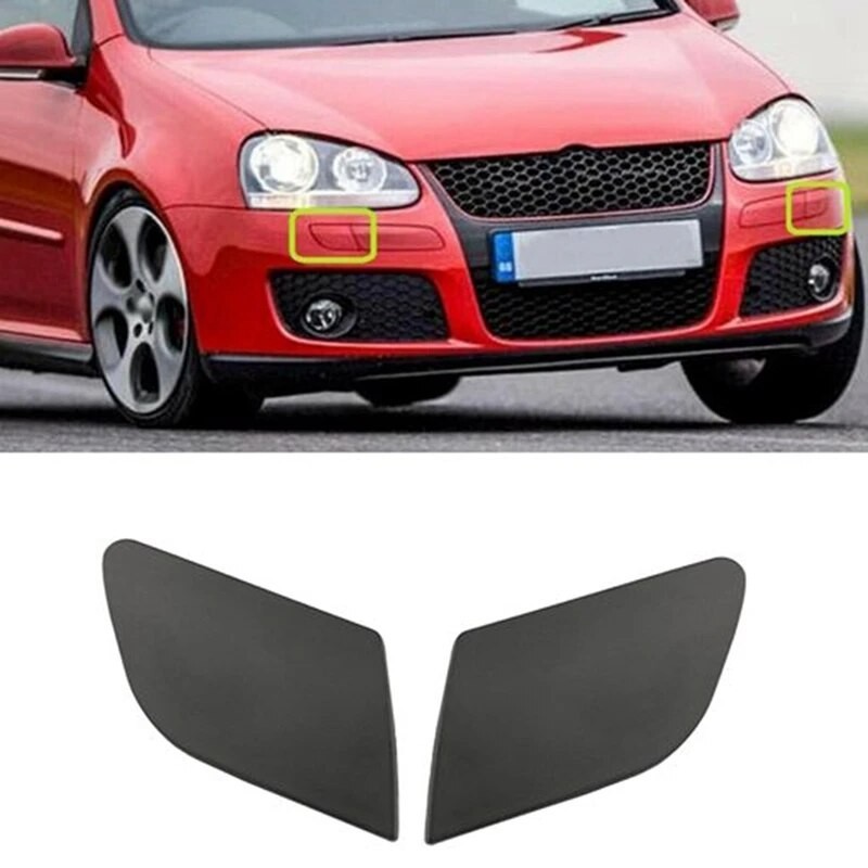⚕Bumper Headlight Washer Nozzle Cover Cap For Golf MK5 5 GT-I R32 Jetta ...