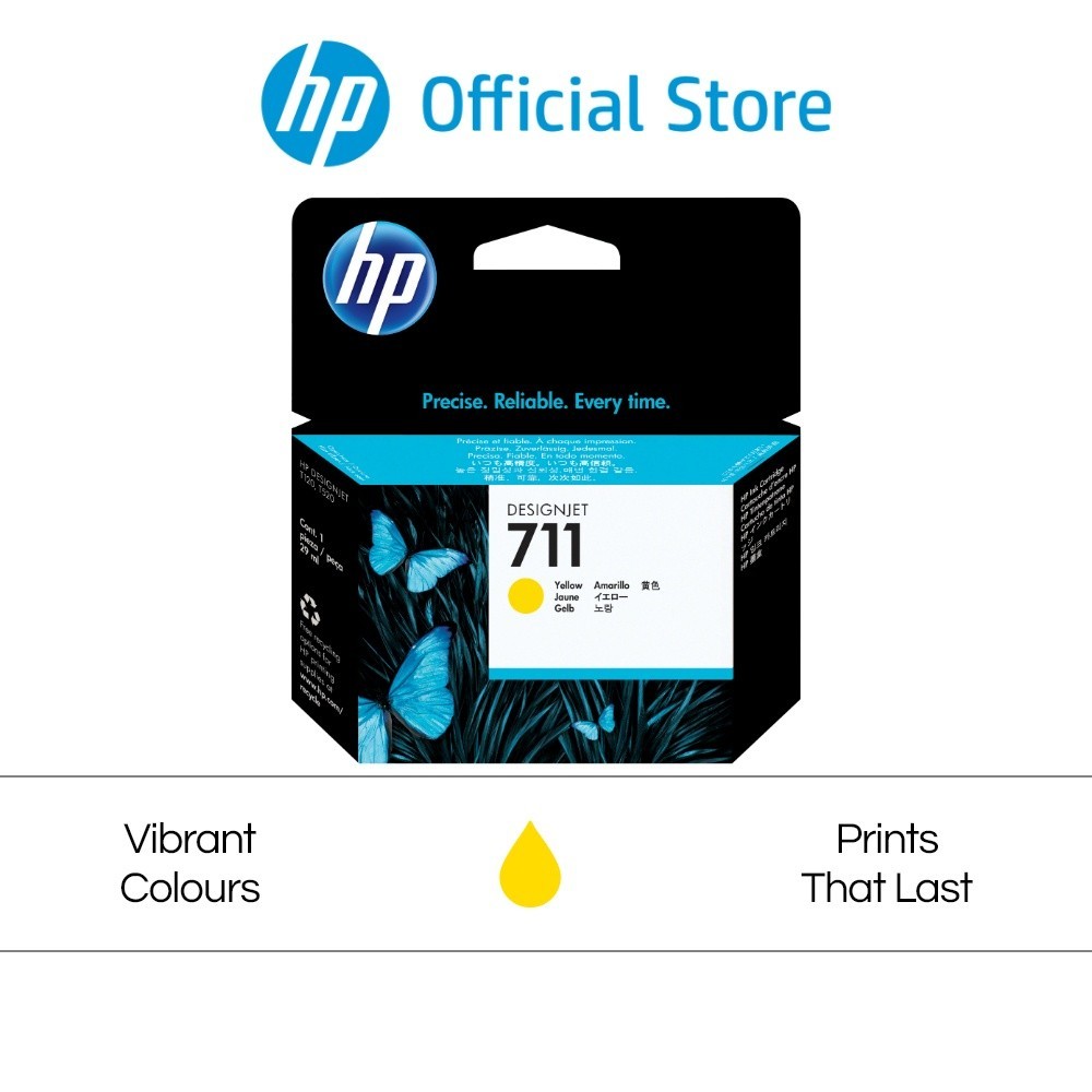 HP 711 Ink Cartridge (Yellow/Magenta/Cyan) | Compatible with HP ...