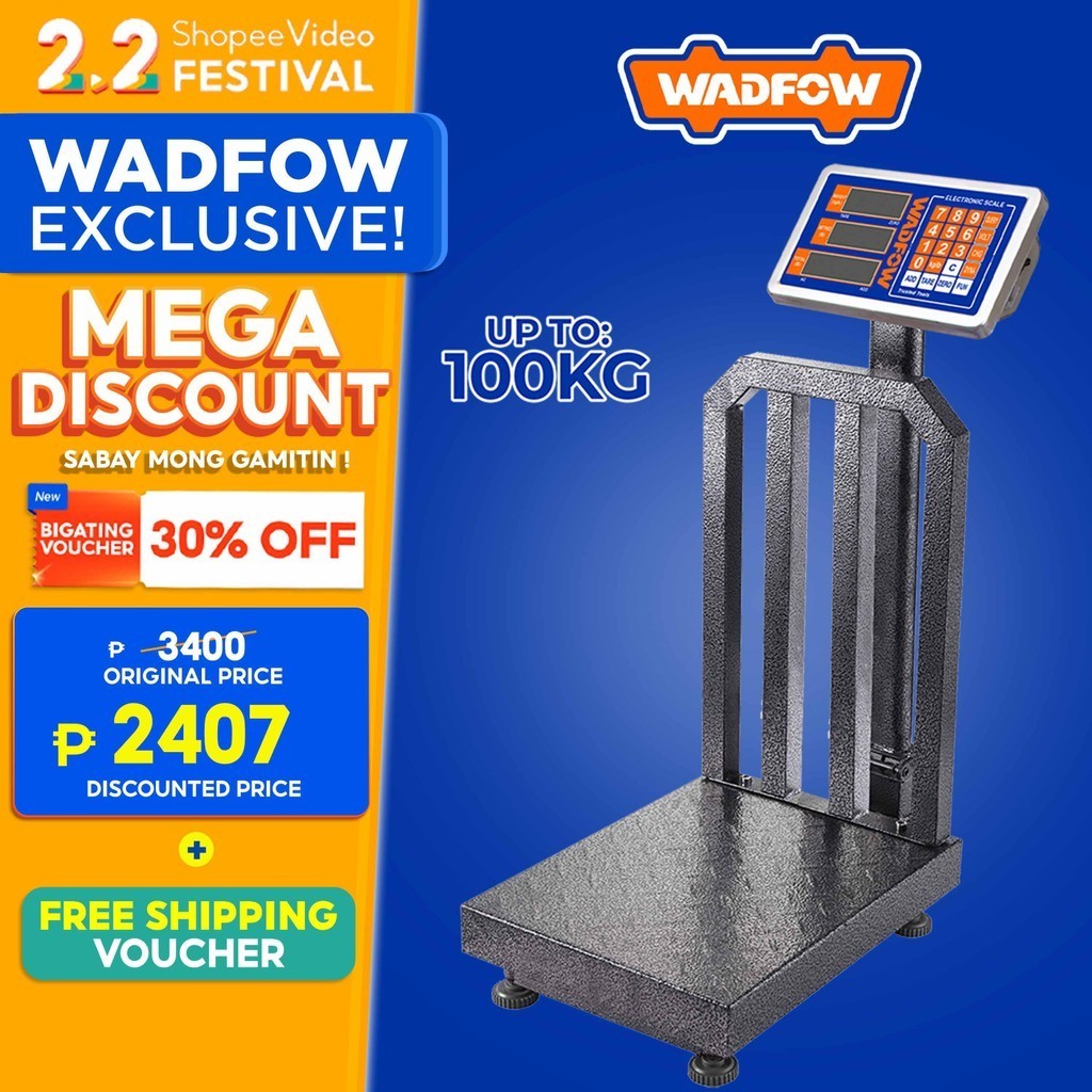 Wadfow Wec1550 500kg Rechargeable Electronic Weighing Scale Platform