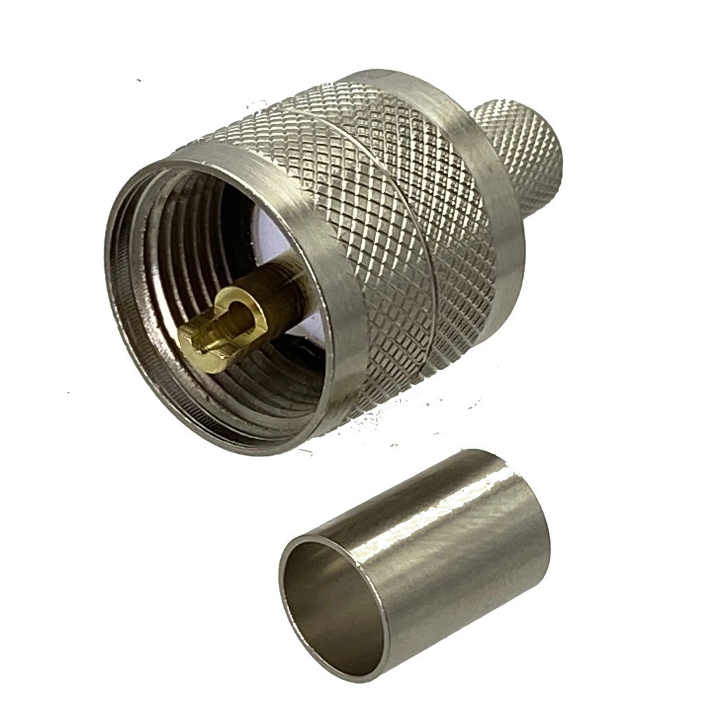 UHF PL259 Male Plug Connector Crimp RG5 RG6 5D-FB LMR300 Cable RF ...