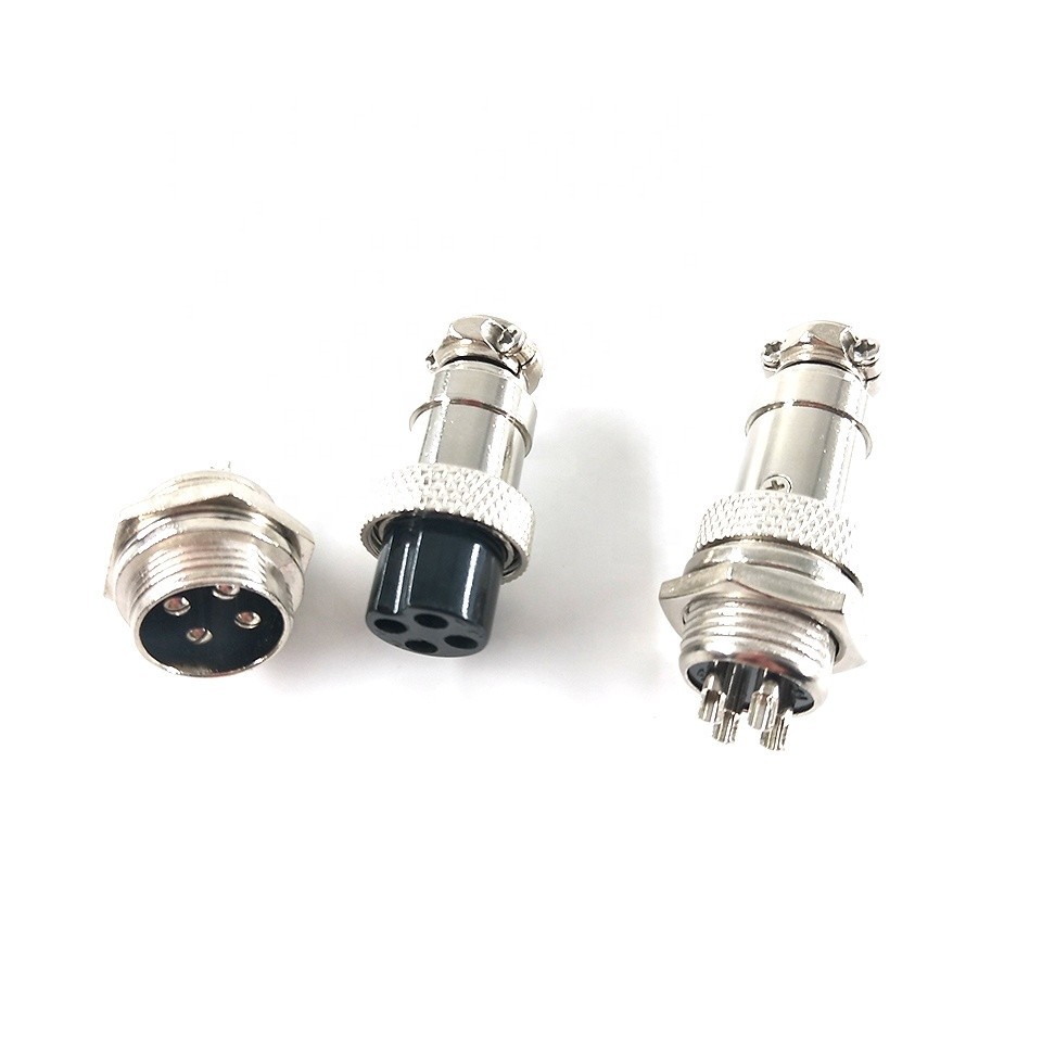 Metal Aviation Connector GX12 GX16 GX20 Male And Female 2---14Pin Round ...