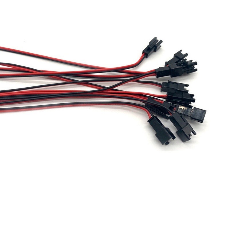 22 AWG JST SM 2 Pin Male and Female Connector Adapter with Electrical Wire Cable Jst for LED ...