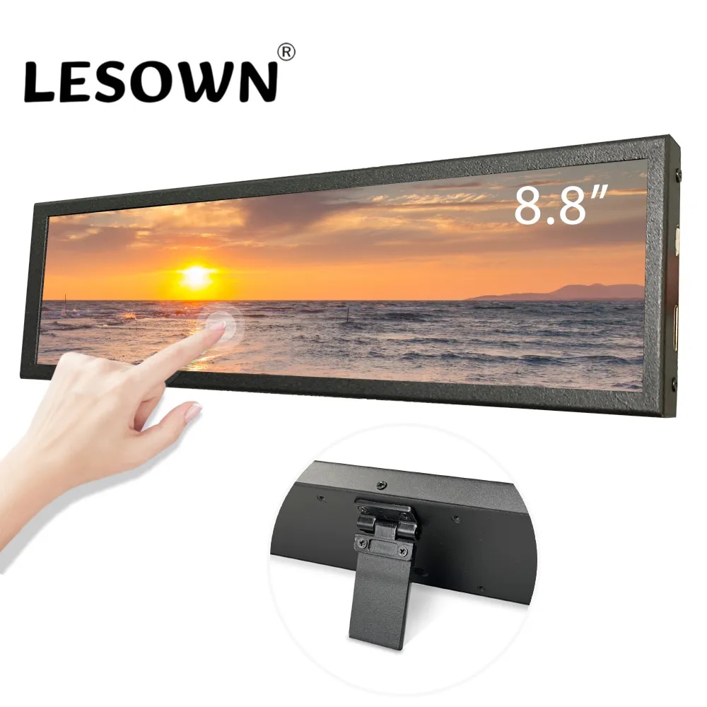 8.8inch IPS Bar Portable Touchscreen Monitor Display 1920x480 Wide Thin ...