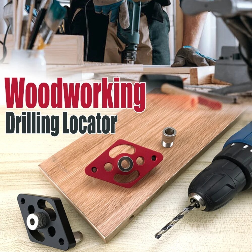 40M 3 in1 Mini Dowel Jig 6 8 10mm Aluminum Alloy Drill Guide Self ...