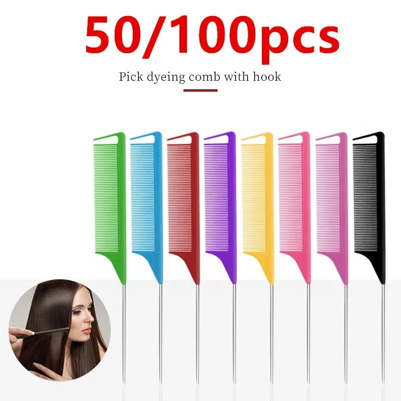 50100PCS Highlighting Hair Styling Comb Tip Tail Comb Antistatic ...