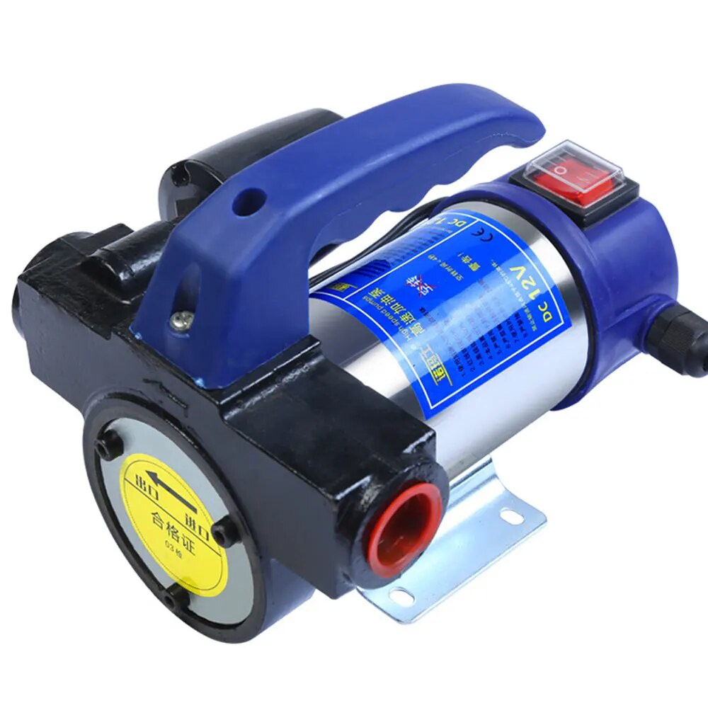 ♡12/24V Portable Car Oil Pump 40-50L/min Oil Transfer Pump Fully ...