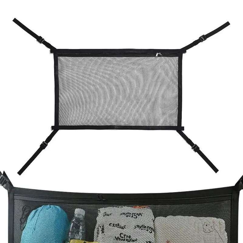 유Car Ceiling Cargo Net Double Layers Automotive Ceiling Storage Pocket ...