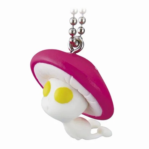 4DQ0 EPOCH Original Japan Anime Gashapon Cute Mushroom Alien Keychain ...
