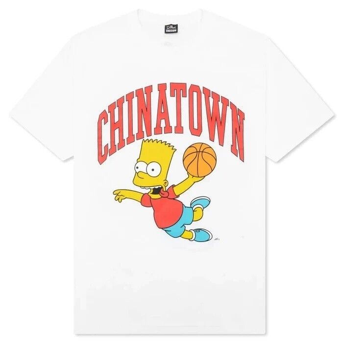CHINATOWN MARKET X The SIMPSONS AIR BART DUNK ARC white TEE !!! kith ...