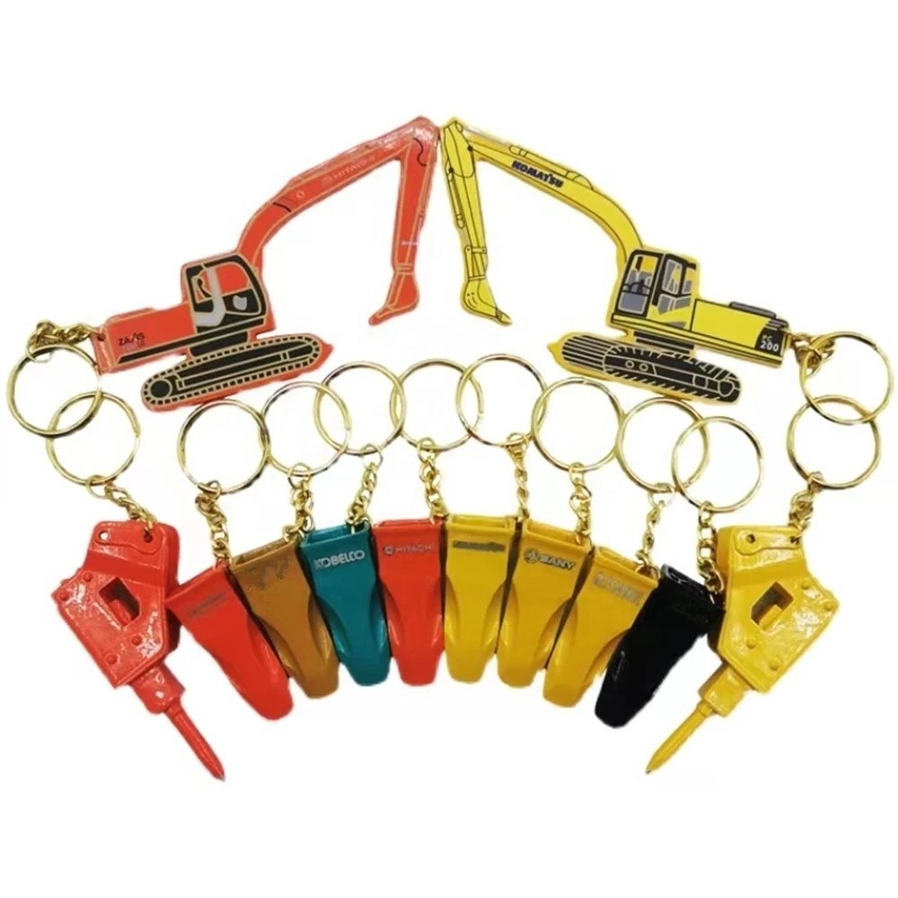 For Creative Metal 3d Excavator Bucket Bucket Tooth Model Keychains ...