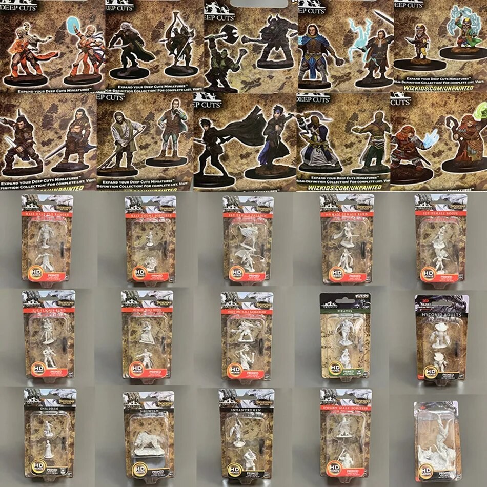 Pathfinder Battles Board Game Miniatures Elf Human Fighter Dwarf Cleric ...