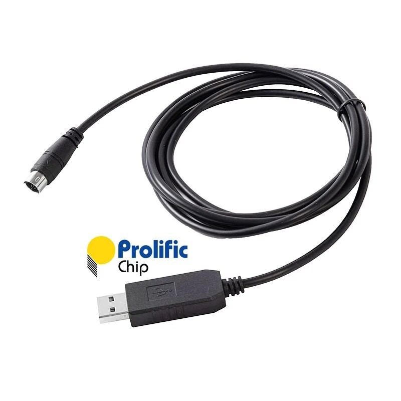 Prolific USB CAT Programming Cable PL2303 USB to Mini Din 6 Pin for ...